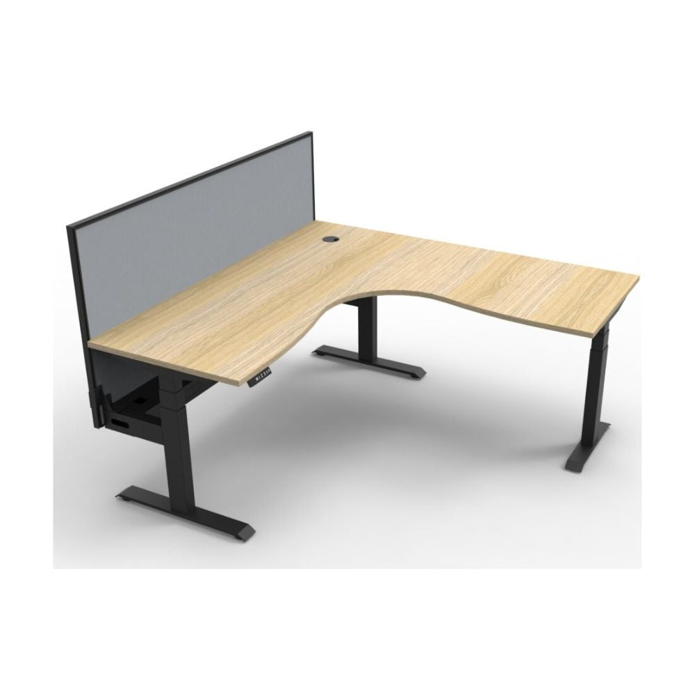 Boost Plus Electric Corner Workstation with Cable Tray & Screen – Keen Office