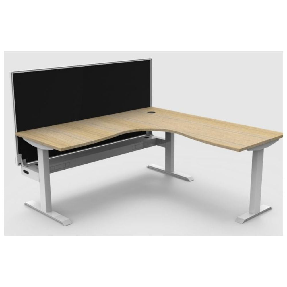 Boost Static Workstation with Cable Tray & Screen – Keen Office