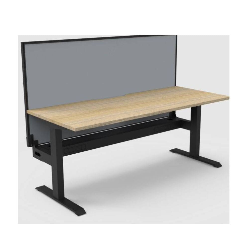 Boost Static Single Desk with Cable Tray & Screen – Keen Office