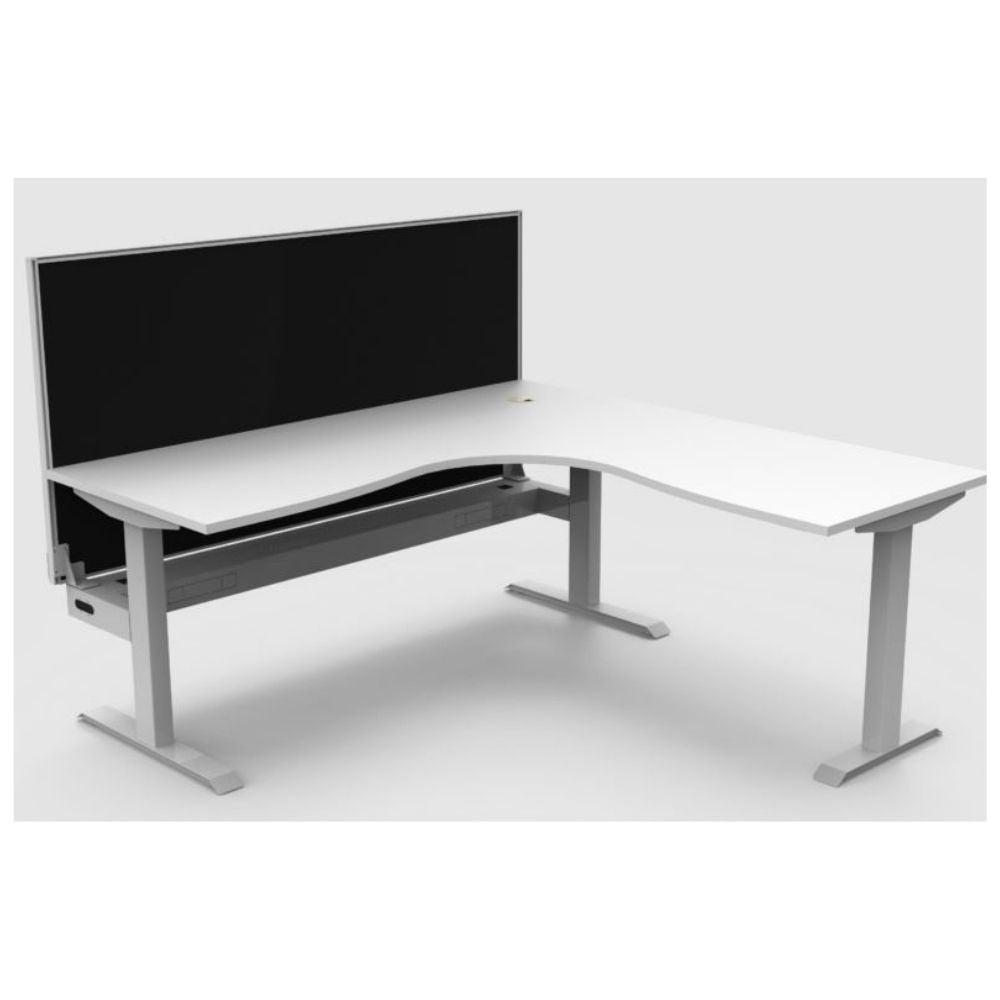 Boost Static Workstation with Cable Tray & Screen – Keen Office