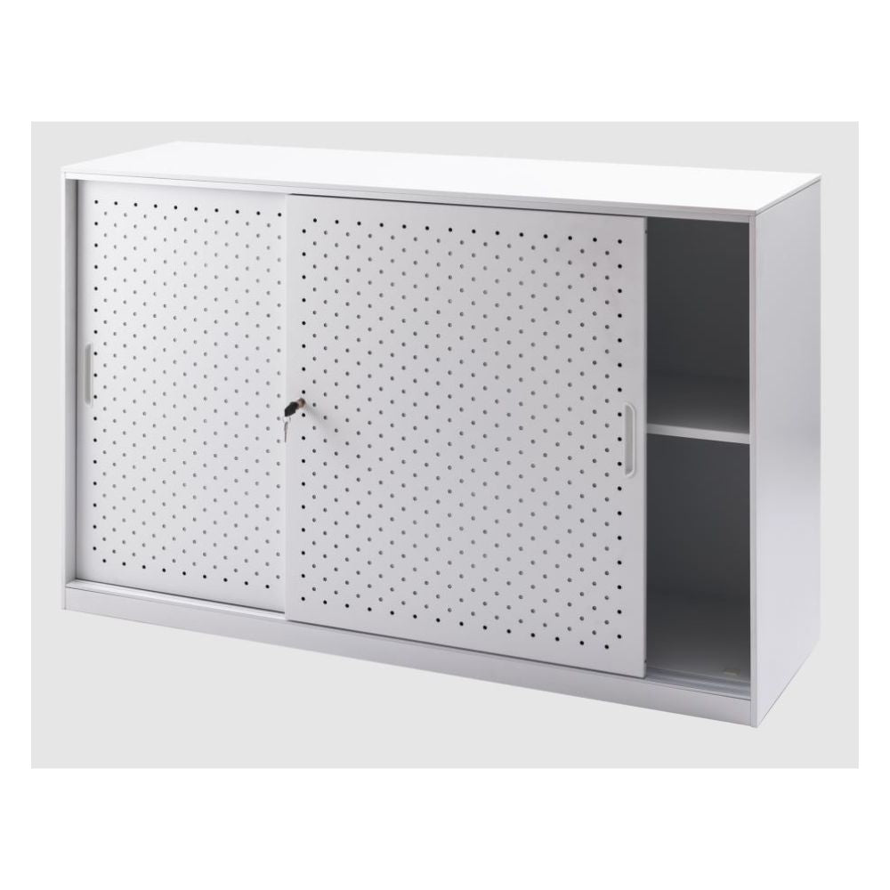 Metal Sliding Door Cupboard (Perforated doors) – Keen Office