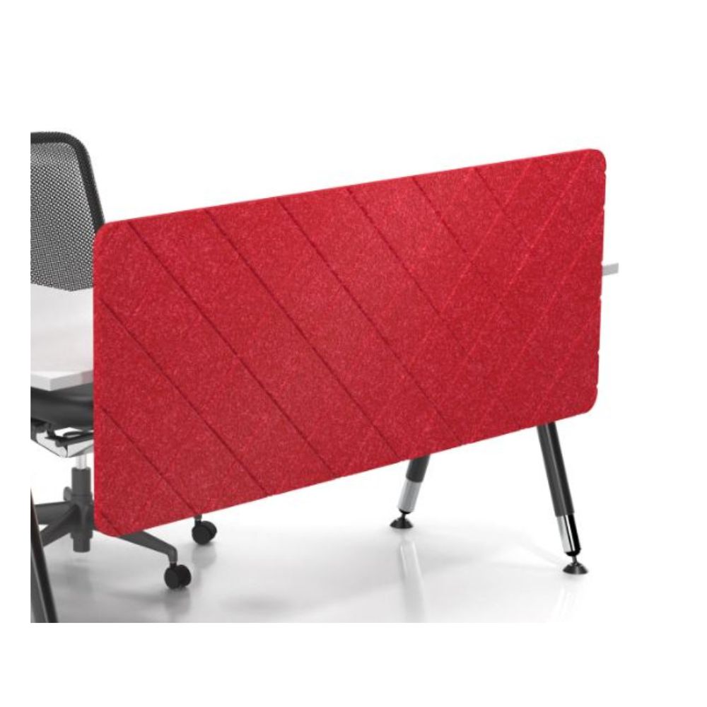 Privi Desk Hung Screen with Etched Geometric Pattern – Keen Office